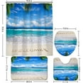 Bathroom Shower Curtain Black Flowers Sunflower Printed Bathroom