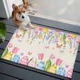 Area Rug 2x3ft Spring Easter Watercolor Eggs Flower Area Rugs Washable ...