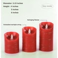 CHE-red LED flameless Candle with Embedded Star String, 3-Piece Set of ...