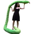 American Made Giant Stuffed Snake 18ft Long, Soft Green Plushie, Kids ...