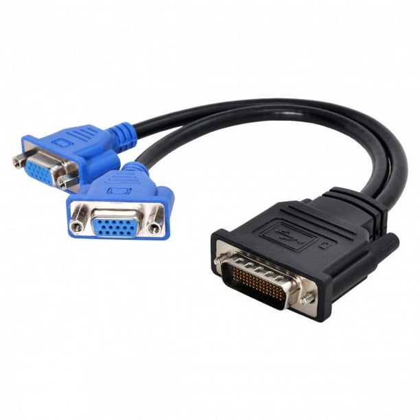 FVH DMS-59pin Male to Dual 15Pin VGA RGB Female Splitter Extension ...