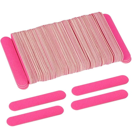 FanShow200 Disposable Mini Nail File Bulk 3.4 inch Double Sided Emery ...