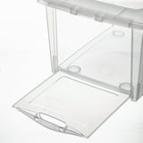 Mainstays Shoe Storage box with Drop Front Door 6PK, Clear Plastic ...