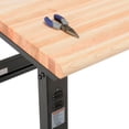 Adjustable Height Workbench C-Channel Leg, 48"W x 36"D, 1-3/4" Maple ...