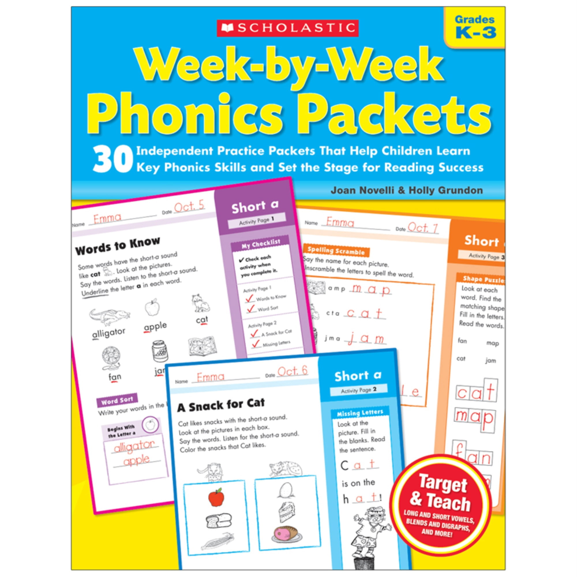 Week-By-Week Phonics Packets : Grades K-3 (Paperback) - Walmart.com