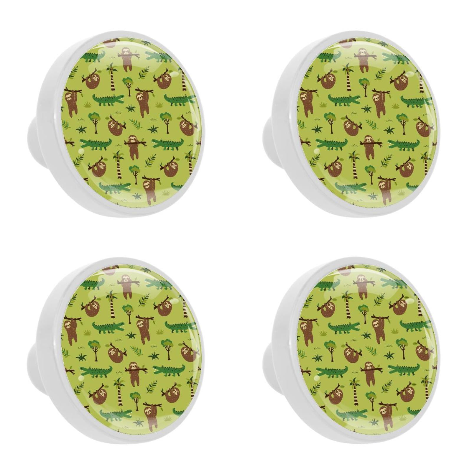 4 Pcs Sloths and Crocodiles Knobs for Kitchen Cabinet Cupboard Dresser ...