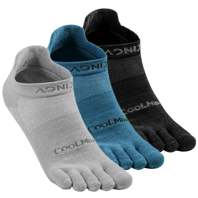 AONIJIE Toe Socks for Men Lightweight Coolmax Running Ankle Finger ...