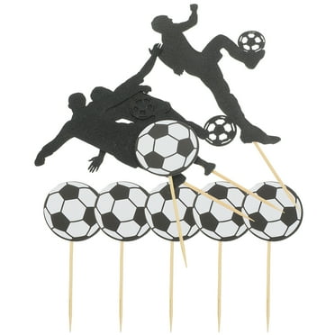 Soccer Cake Topper, 28 PCS Qoadwem Soccer Ball Player Cake Topper for ...