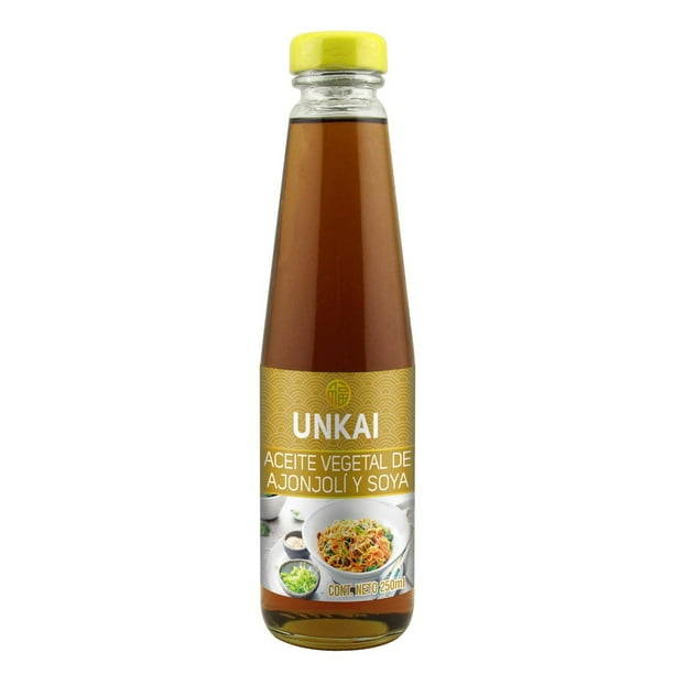 Aceite Vegetal UNKAI de Ajonjolí y Soya 250ml | Bodega Aurrera en línea