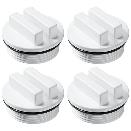 1.5 Inch Threaded Pool Line Plug with Ring for Swimming Pool ,4Pcs ...