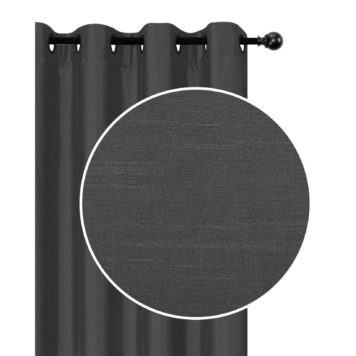 Click here for Ih Casadécor Faux Silk Panel With 8 Grommets (Gray... prices
