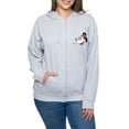 Disney Women's Plus Size Mickey & Minnie Mouse Zippered Hoodie ...