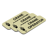 Crane Operator 1 x 3" Name Tag/Badge, Brushed Gold, (3 Pack) - Walmart.com