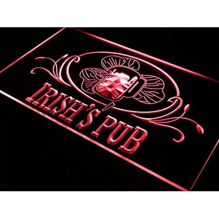 uertd Irish's Pub Bar Club LED Neon Sign Red 12" x 8.5" st4s32-s012-r ...