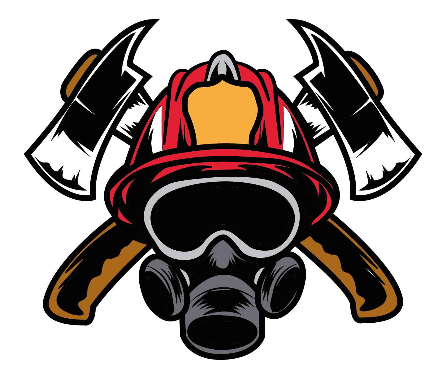 Gas Mask with Axes Danger Creative Design Vinyl Wall Decal - Abstract ...