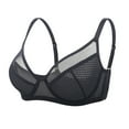 YANDW Minimizer Sheer Mesh Bras for Women Underwire Plunge Lifting Plus ...