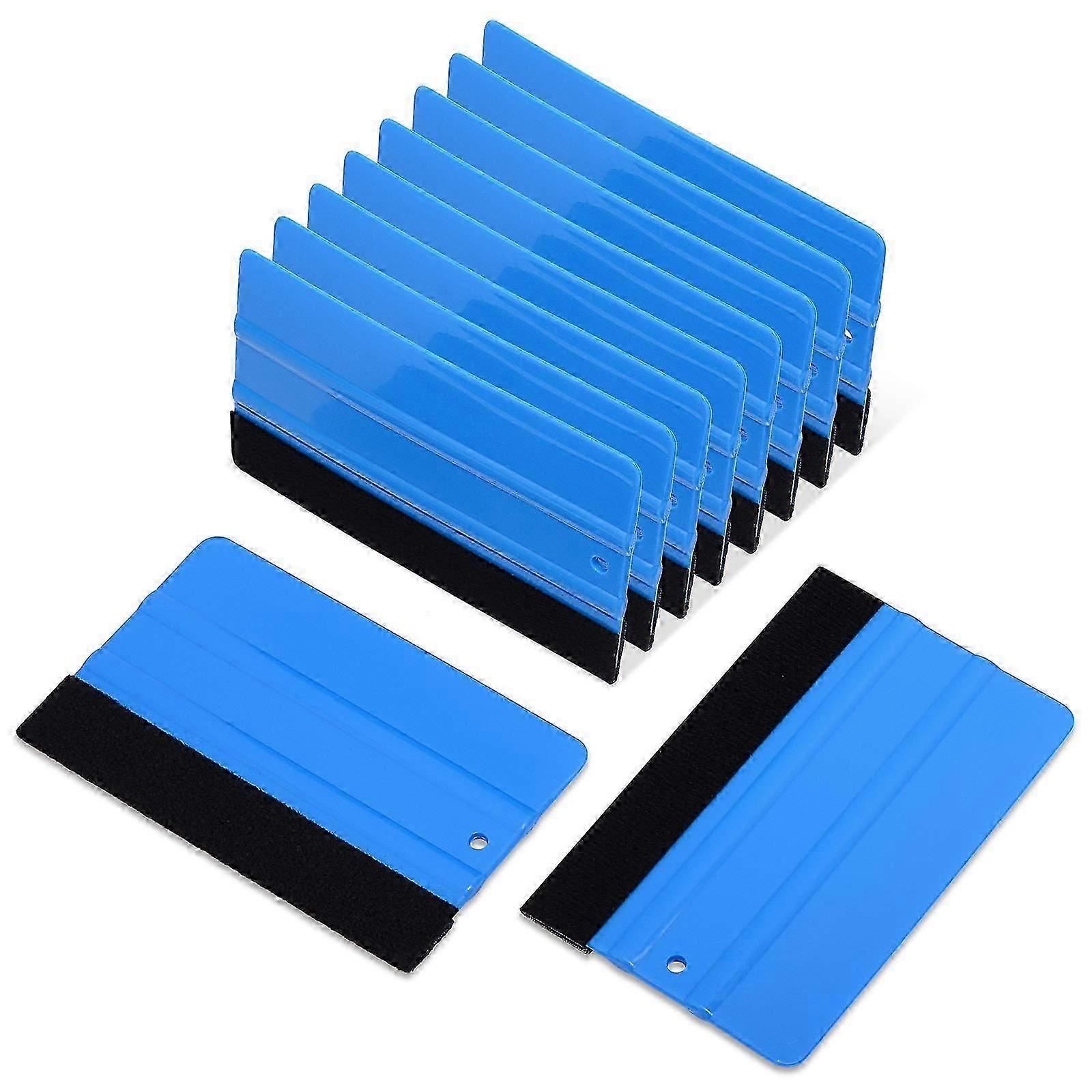 10 Pack Window Film Scraper with Fiber Edge - Window Filming Tools for ...