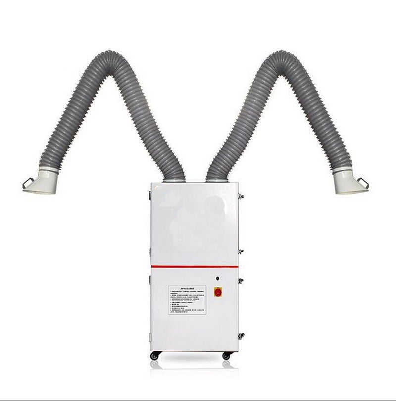 TECHTONGDA Industrial Movable Smoke Purifier with Two Pipes Air Cleaner ...