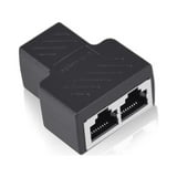 Rj45 1 Way To 2 Ways Splitter Connector Lan Network Ethernet Cable ...
