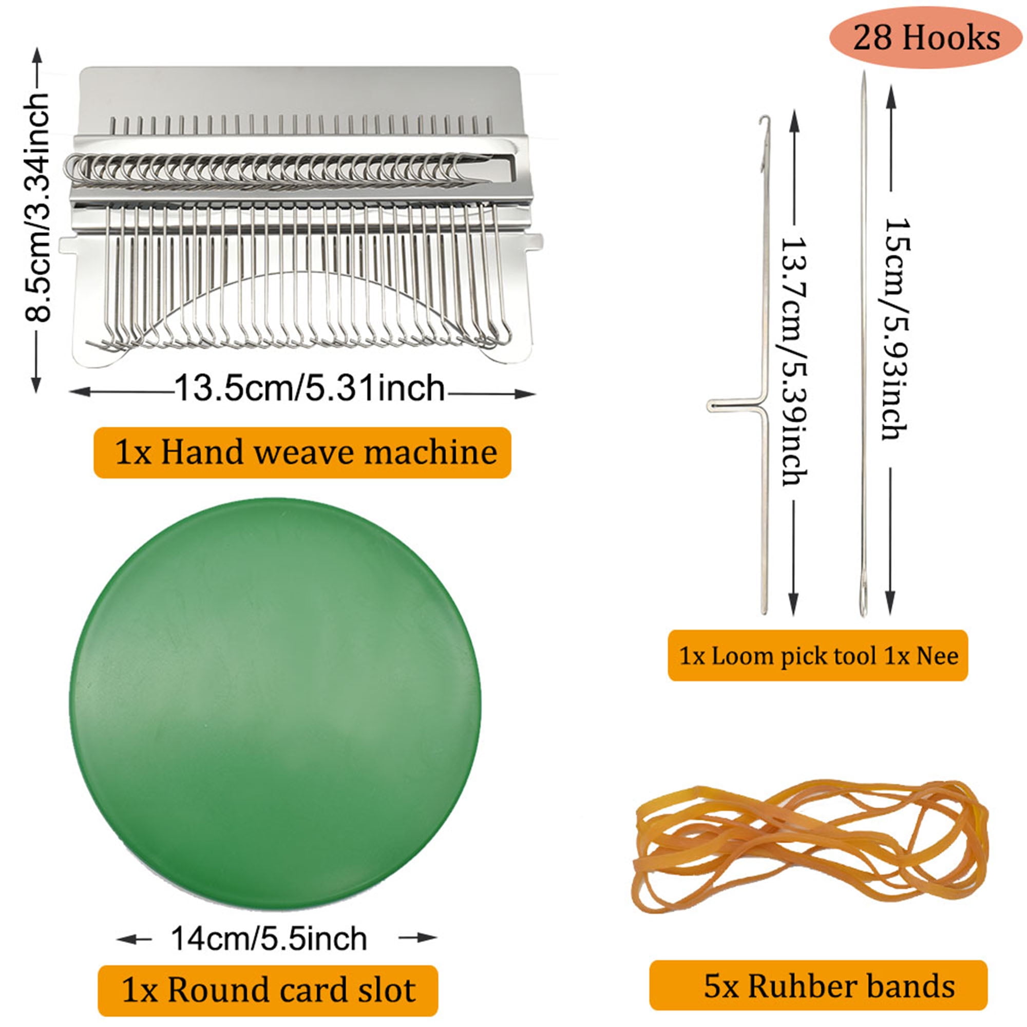 Speedweve Darning Mini Loom 12/14/21/28 Hooks Small Knitting Machine ...