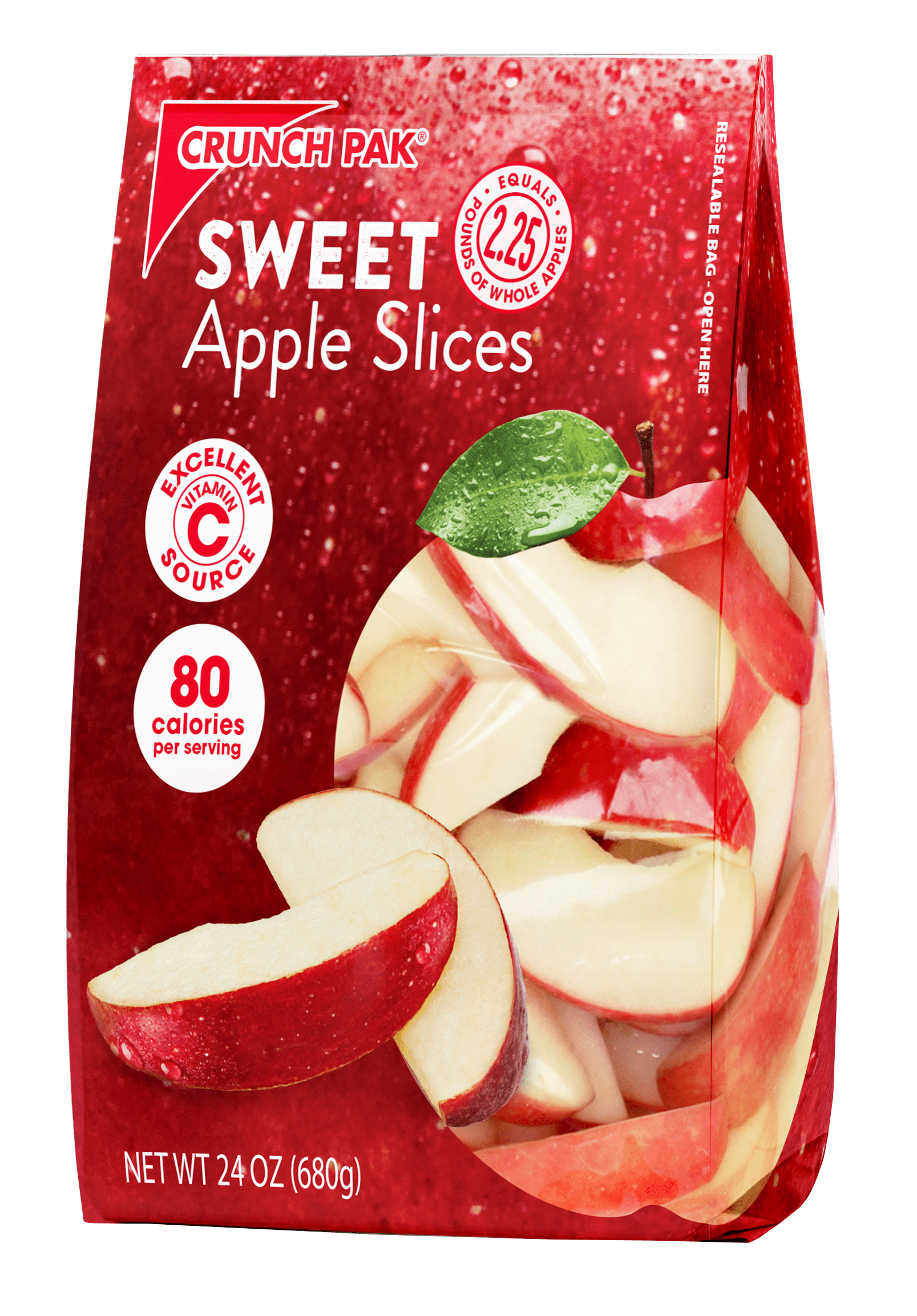 Crunch Pak Family Sized 24oz Bag of Sweet Sliced Apples - Walmart.com