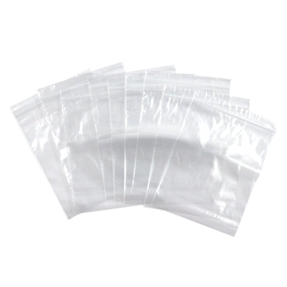 100pc Self Locking Plastic Bags 2mm Thick All Purpose Storage Baggies ...