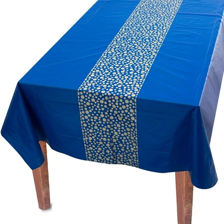 Blue Plastic Tablecloth 4 Pack Blue Table Cloths for Parties Disposable ...