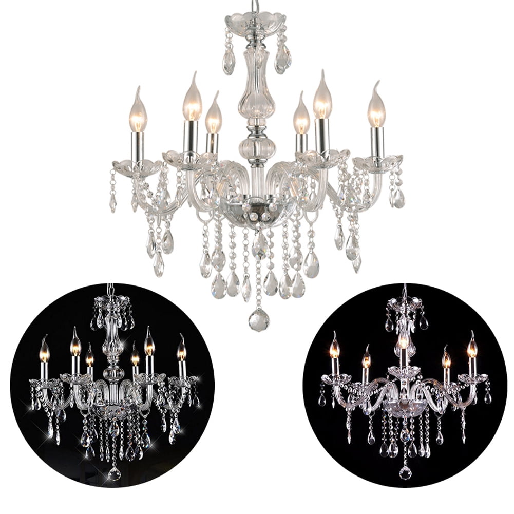 Click here for Estink Modern 6-Arm Crystal Ceiling Light Chandeli... prices