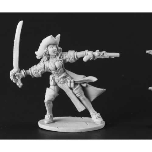 Reaper Miniatures Female Pirate Captain #03666 Dark Heaven Unpainted ...