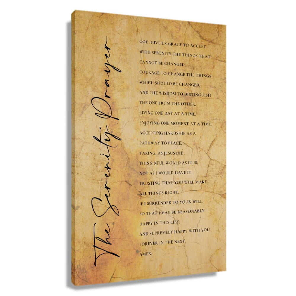 Bible Verse Wall Art The Serenity Prayer Wall Art Prints Rectangle ...