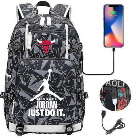 Jordan Backpack Fashion School Bag Youth Travel Usb Charging Multi ...