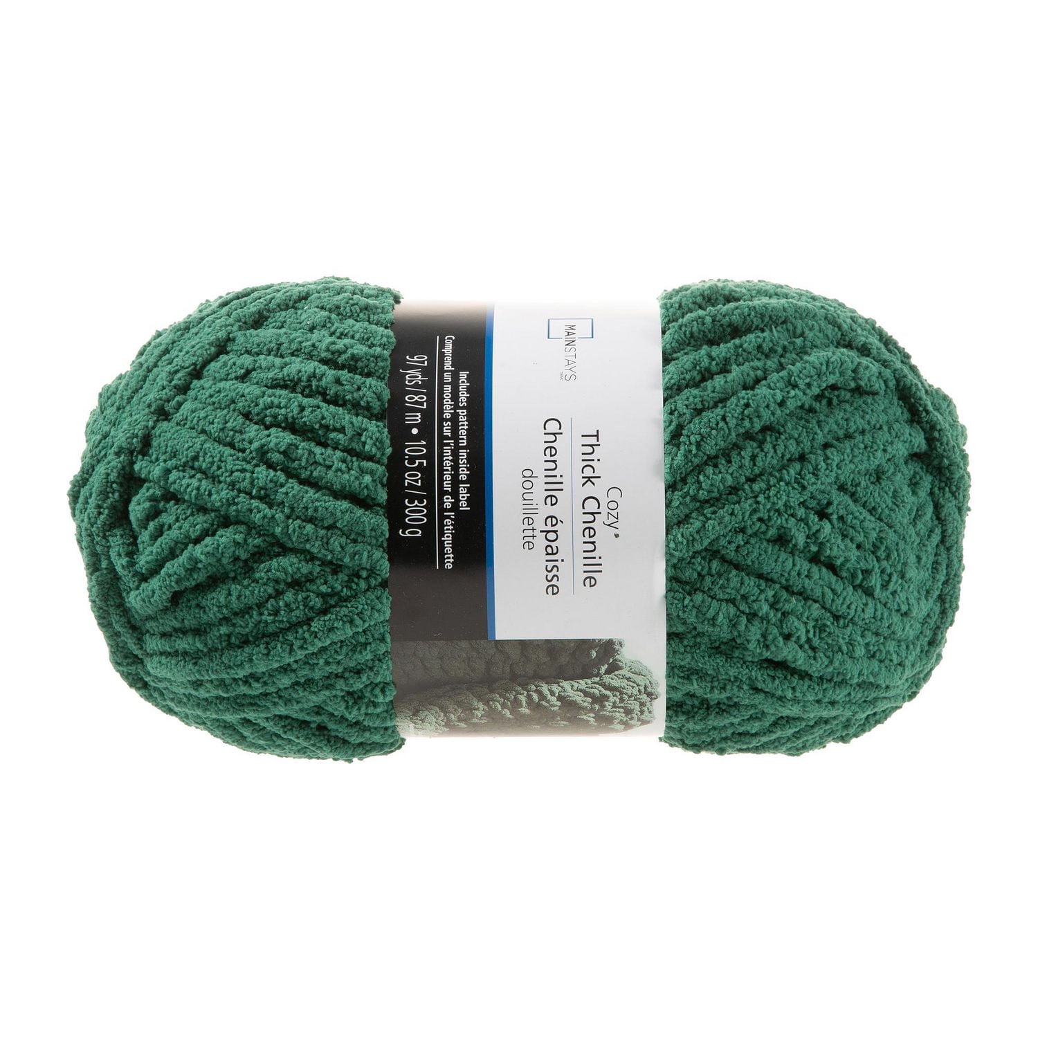 Click here for Mainstays Thick Chenille Yarn Forest Green prices