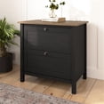 2 Drawer Lateral File Cabinet In Vintage Black/Reclaimed Pine - Walmart.com