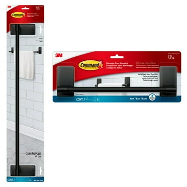 Command Bath Matte Black Towel Bar and Command Bath Matte Black Towel ...