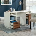 Sauder Vista Key Double Ped Desk, Blaze Acacia Finish - Walmart.com