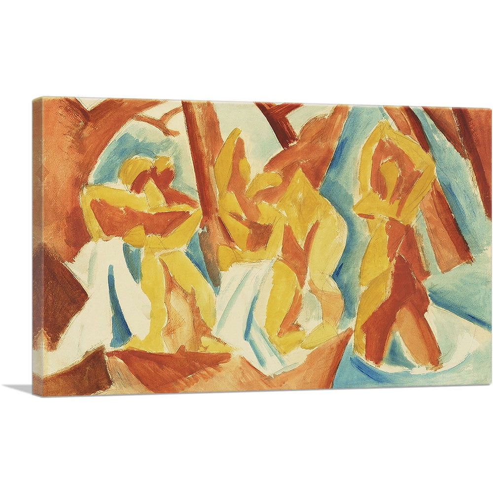 ARTCANVAS Bathers in a Forest 1908 Canvas Art Print by Pablo Picasso ...