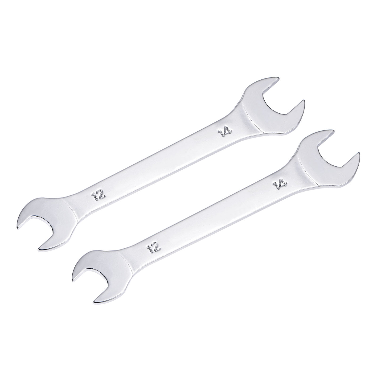 Uxcell Thin Open End Wrench, 12mm x 14mm Metric Mirror-Chrome Plated ...