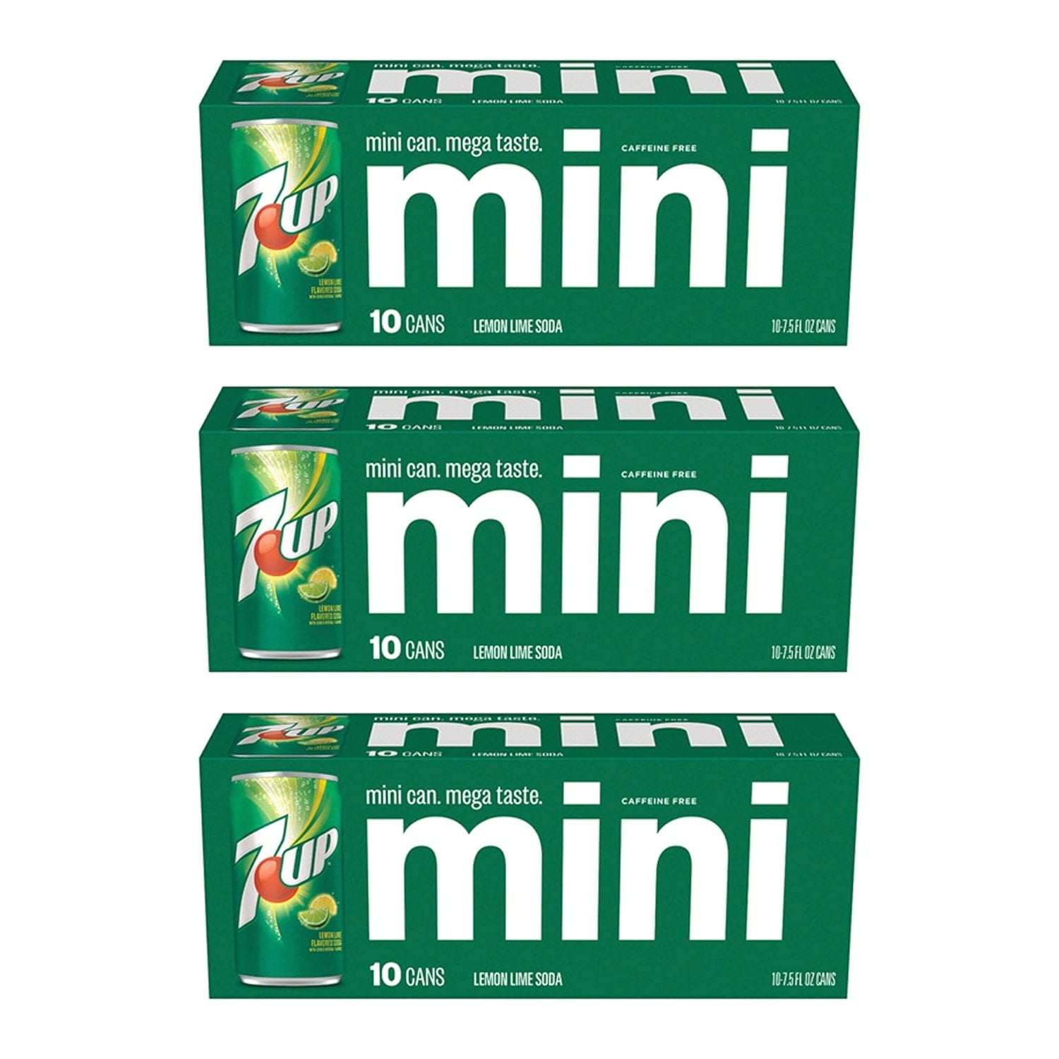 7up mini cans, 10/pack 7.5 fl oz, total 30 cans | Walmart en línea