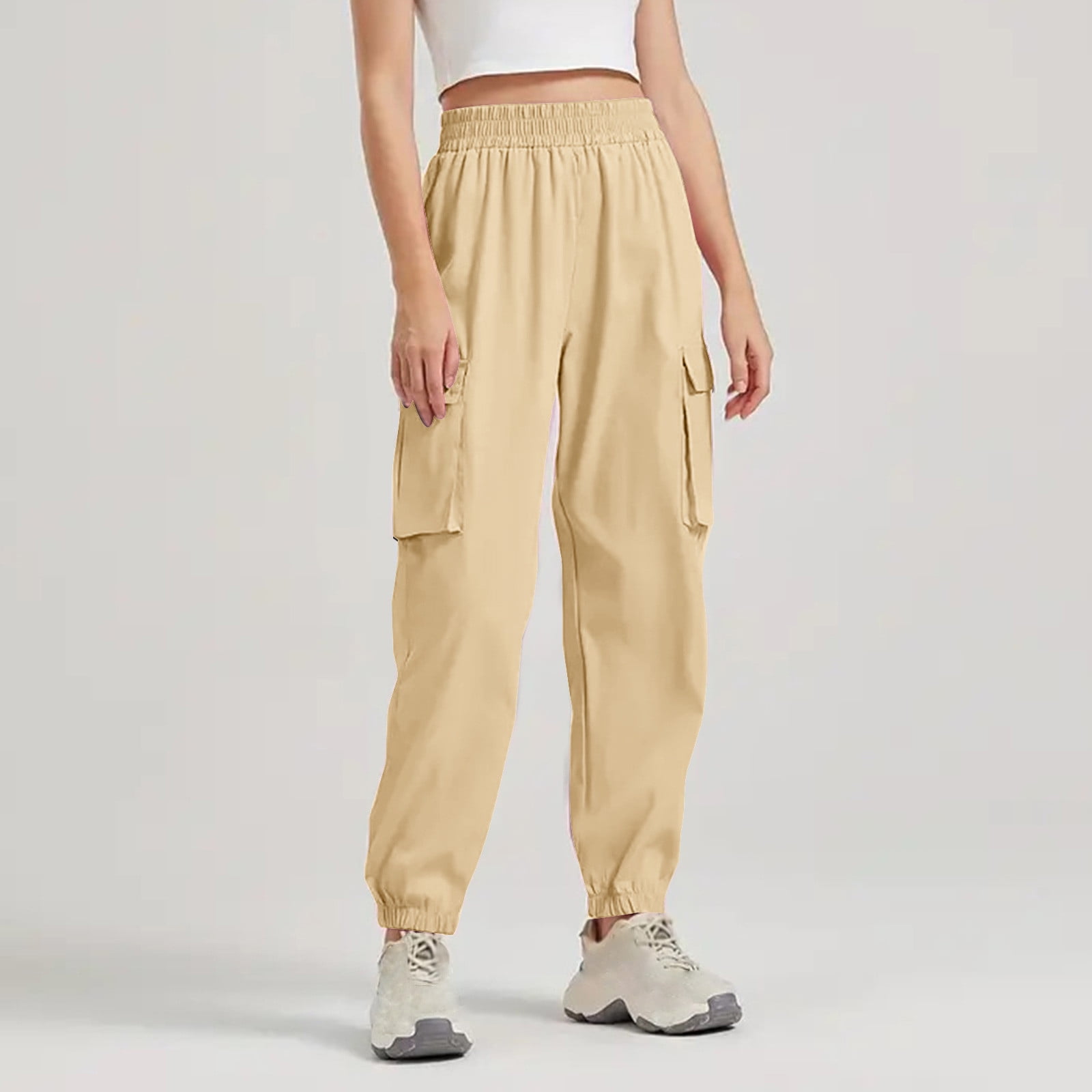 Click here for Lovzfmll Womens Pants  Casual Elastic Solid Color... prices