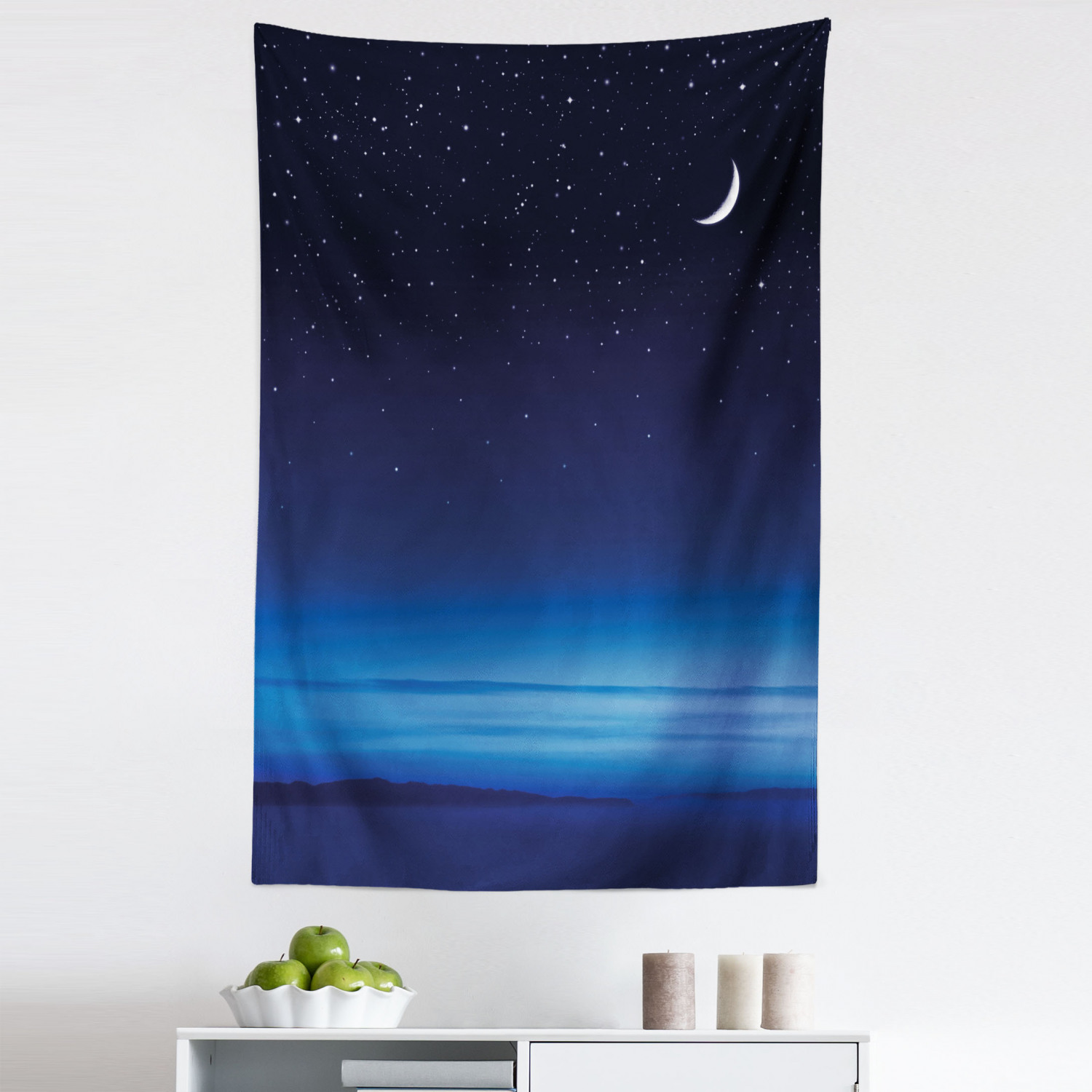Night Tapestry, Moon and Stars over Santa Barbara Channel Infinity ...