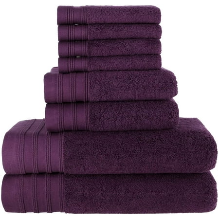 100% Cotton Bath Towel Set|Bathroom Luxury Towel Set of 8|Super Soft ...