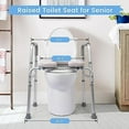 Yiwa Heavy-Duty Raised Toilet Seat for Seniors, Adjustable Height ...