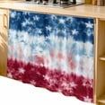 Blue White Red Cabinet Curtains 35''x35'', Tie-dye American Flag Star ...