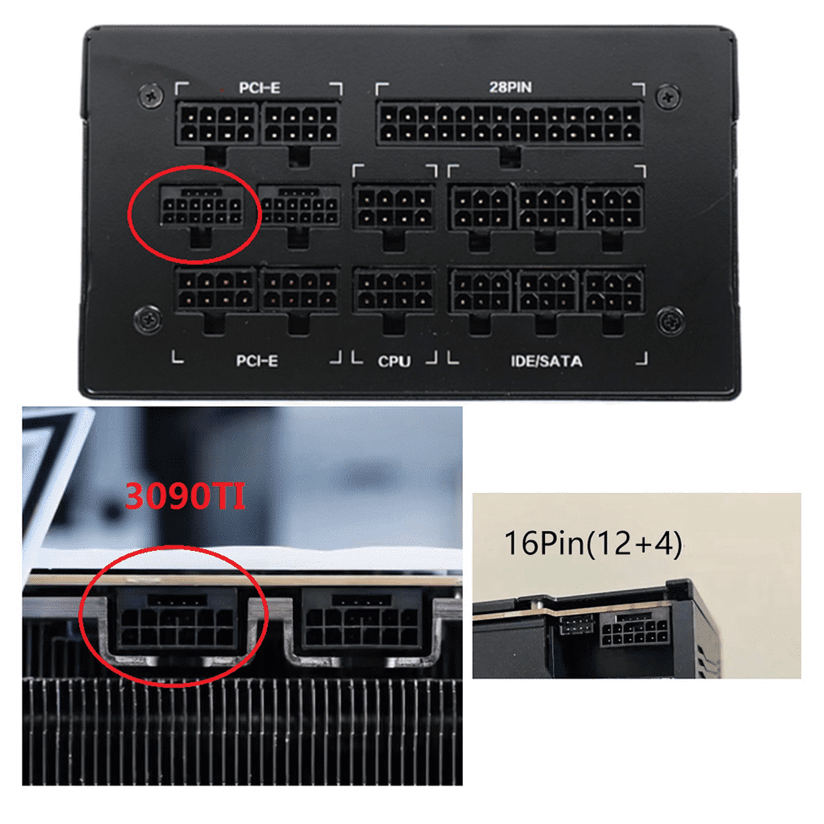 12VHPWR Connector PCIe 5.0 12VHPWR 16Pin 12+4Pin Male Female GPU Power ...