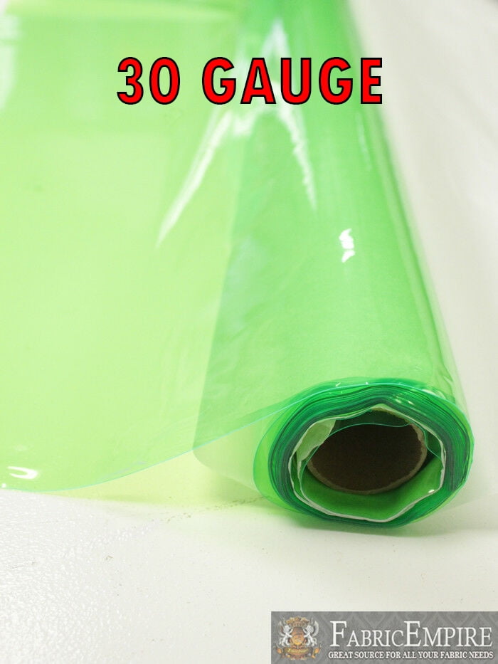 30 Gauge Green Tinted Plastic Vinyl Fabric 48" Wide Sold By The Yard ...