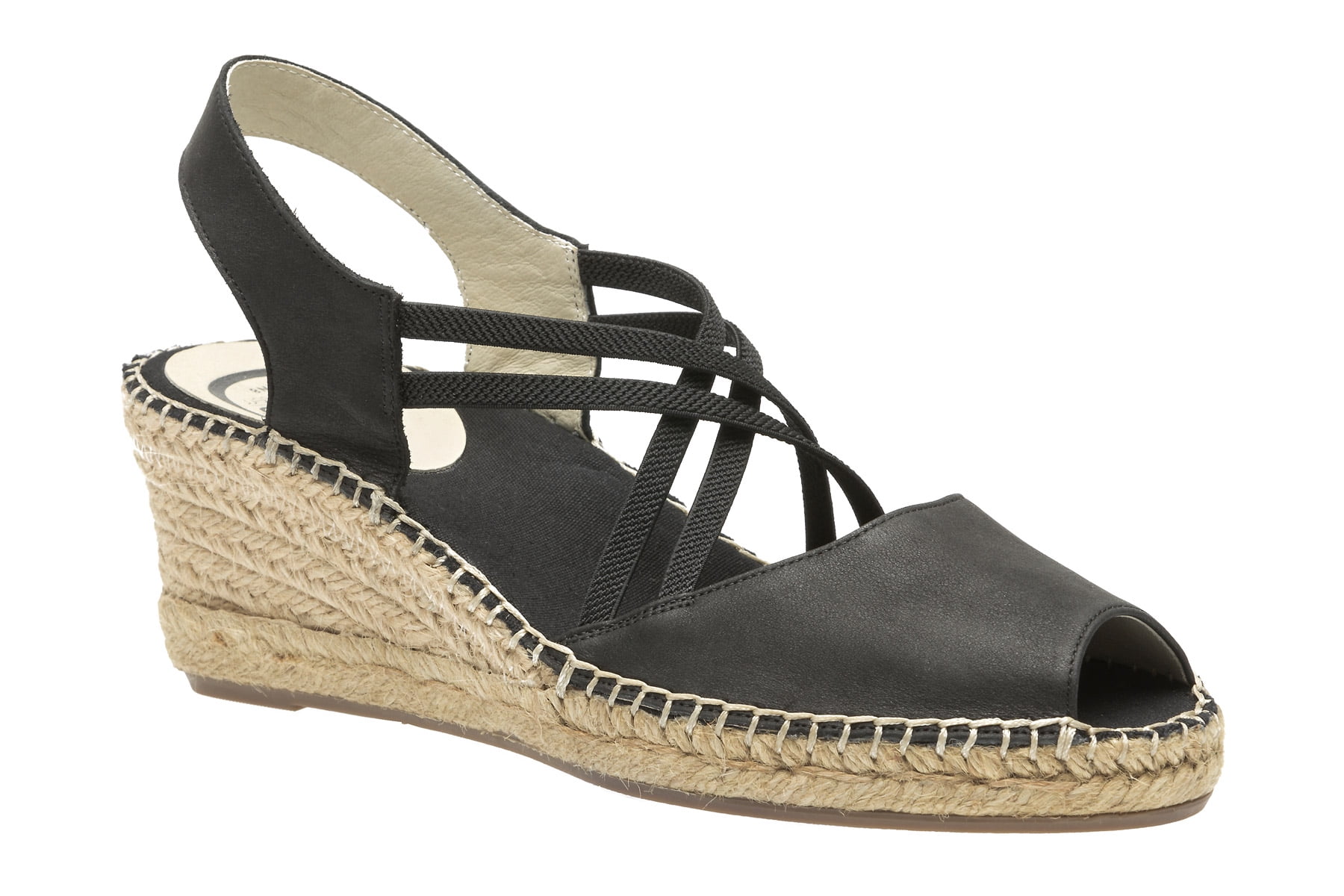 ABEO Delano Neutral - Wedge Sandals in Black - Walmart.com