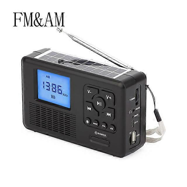 Radio portátil DAB/FM/AM con Bluetooth, tarjeta TF, radio de emergencia ...