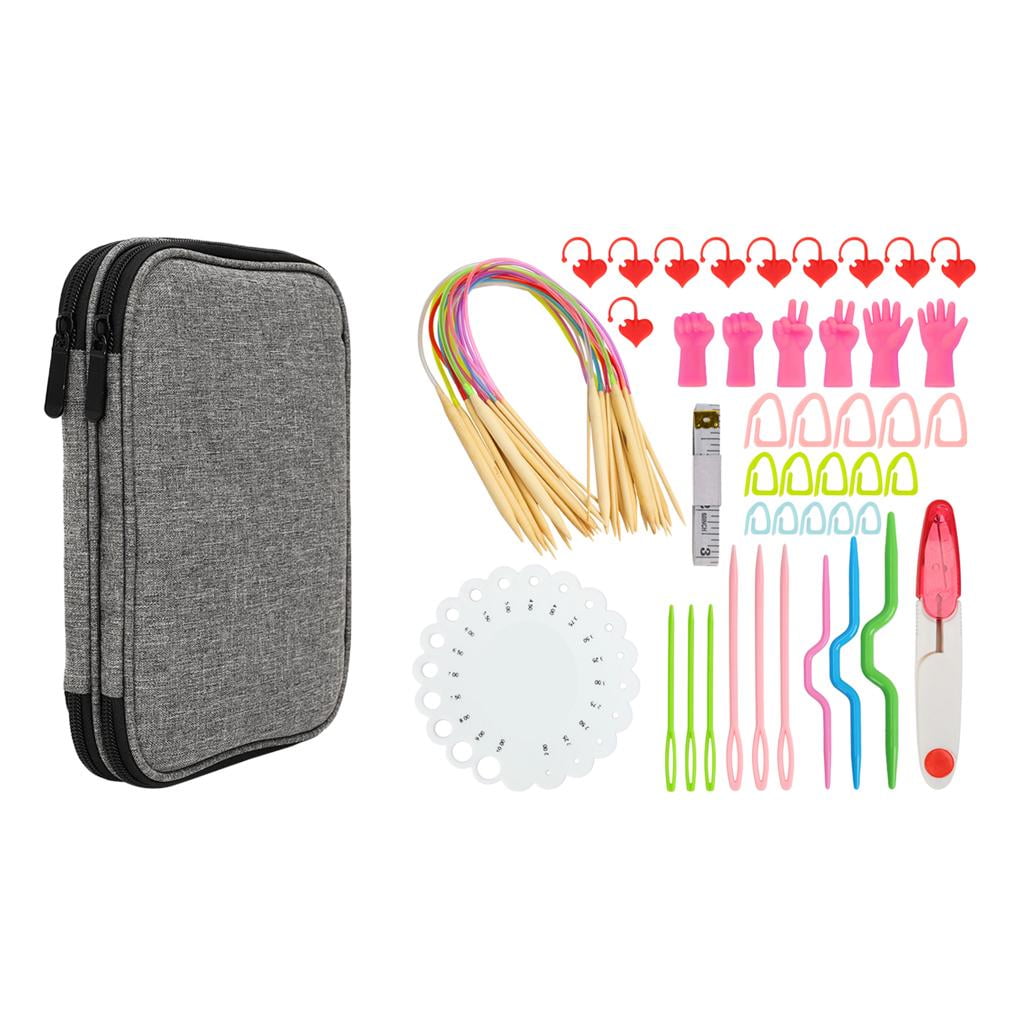 Interchangeable Knitting Set 2mm-10mm 18 Sizes Aluminum Circular ...