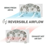 "Holmes 9"" Twin-Blade Digital Window Fan, Dual Exhaust Intake, 3 ...