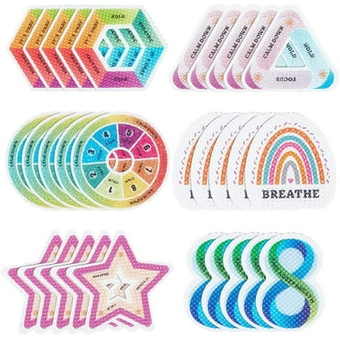 60 Pcs Calm Strips,Anxiety Sensory Stickers,Breath Strips,Anxiety ...